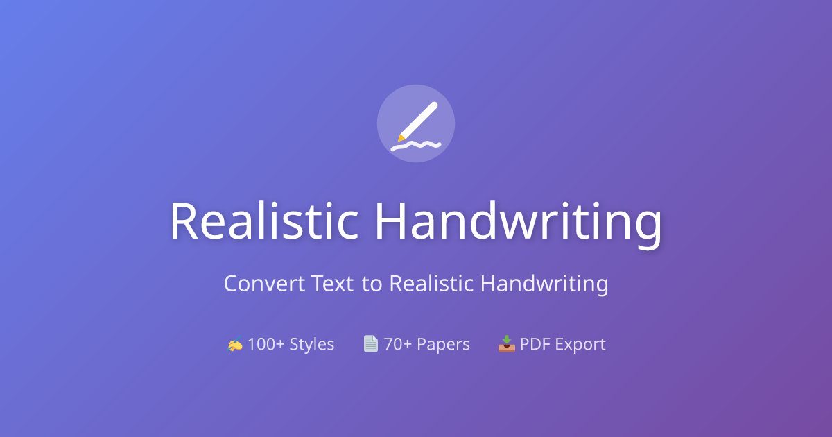 AI Handwriting Generator – Convert Text to Realistic Handwriting Online ...